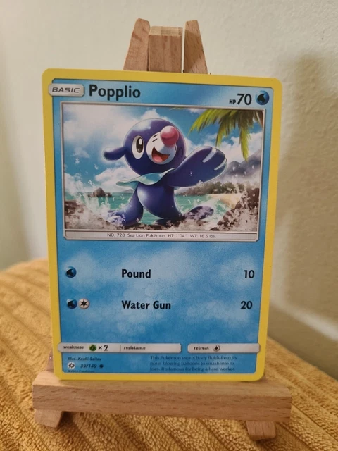 POKEMON TRADING CARD Game Popplio Sun And Moon Base Set Card #39/149 ...