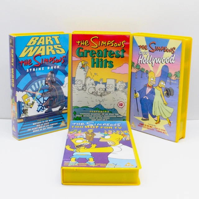 THE SIMPSONS VHS BundleSet Of 4 Greatest Hits Hollywood Bart Wars Too ...