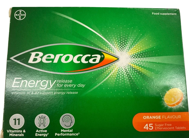 BEROCCA VITAMIN C Effervescent Tablets - Orange Flavour - 1 Pack of 45 ...