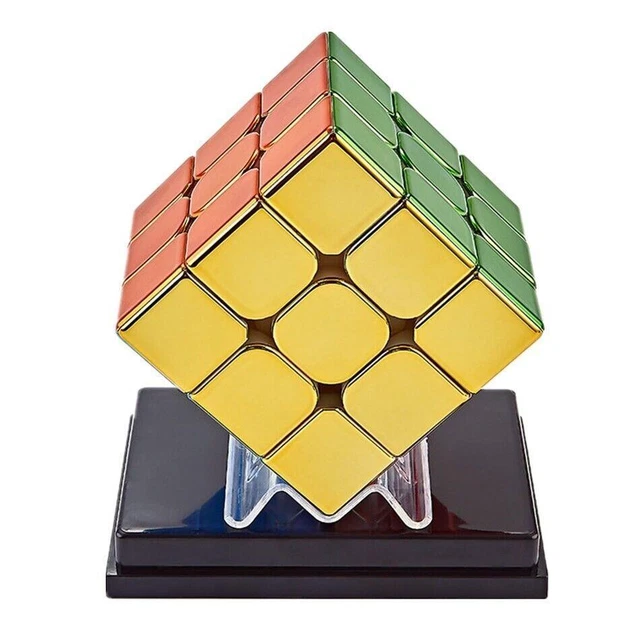 METALLIC MAGNETIC RUBIKS Cube 3x3 Brain Teaser Strategy Rubix Cube ...