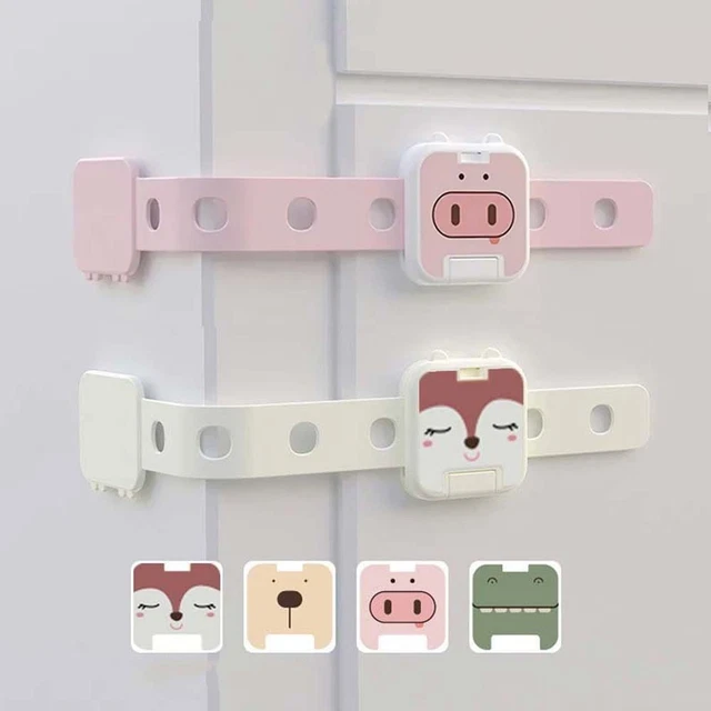 ADJUSTABLE CHILD SAFETY Lock Plastic Refrigerator Door Lock Home ...