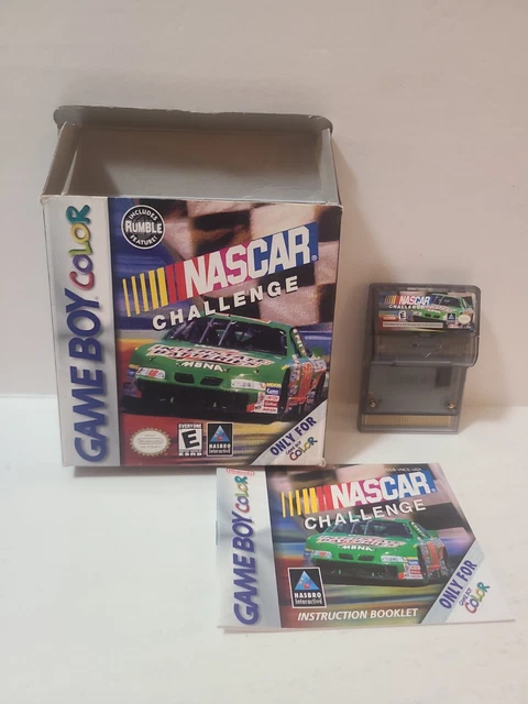 NASCAR CHALLENGE W/ Rumble Pack (Game Boy Color GBC) CIB Complete no ...