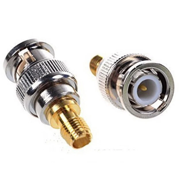 BNC MALE TO SMA Female Plug Coax Adapter Plug Connector Straight ...