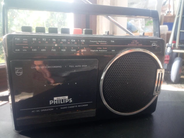 VINTAGE PHILIPS TYPE D7180 Cassette Recorder Radio With Lead £10.00 ...