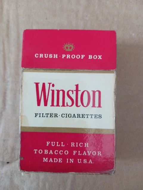 RARE VINTAGE MW Transistor Radio, Cardboard Outer Winston Cigarette Box ...