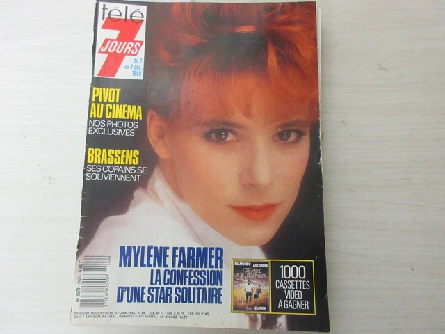 TELE 7 JOURS 1540 12.1989 Mylène FARMER BRASSENS Sabine AZEMA Xavier ...