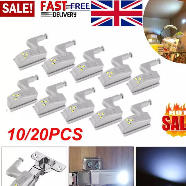 10X LED SENSOR Light Kitchen Cabinet Closet Cupboard Wardrobe Hinge Night Lamp £6.99 - PicClick UK