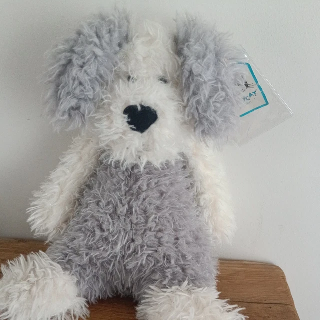 JELLYCAT MEDIUM MUMBLES Sheepdog Super Soft Grey & White Dog - Rare ...