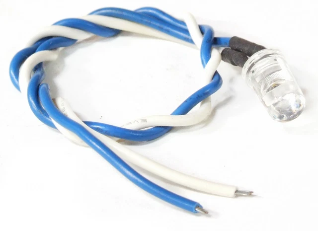 PRE-WIRED 2-PIN 5MM Yellow Power HDD LED Cable Computer Leucht-Diode ...