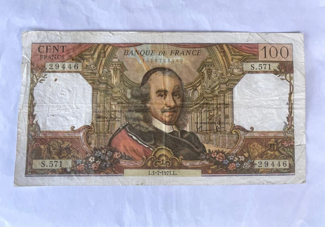 ANCIEN BILLET DE Banque De 100 Francs " Corneille " EUR 3,00 - PicClick FR