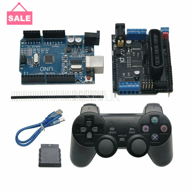 ARDUINO SHIELD EXPANSION Board PS2 Joystick Remote Control 4 Channel ...