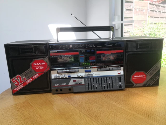 SHARP BOOMBOX GF-800E , Ghetto Blaster, Collectble.Stereo Cassette Recorder!!!! £480.00 ...