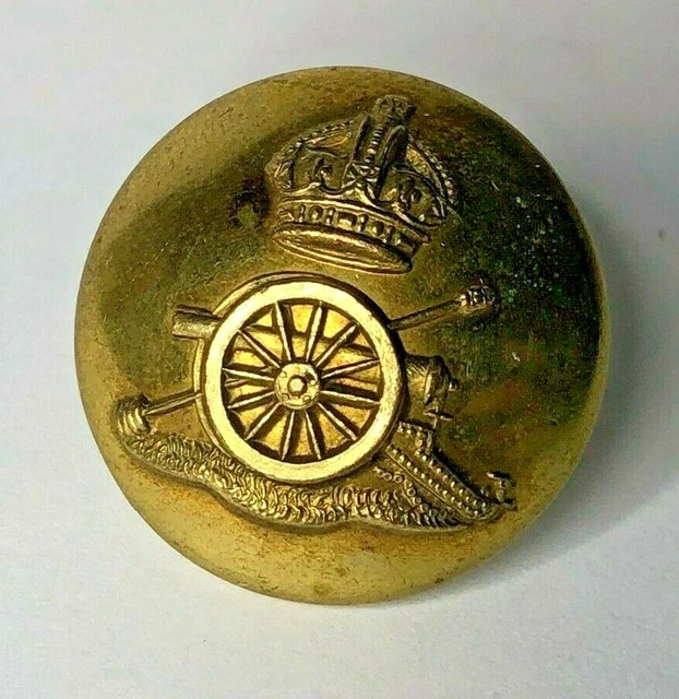 EDWARDIAN ROYAL ARTILLERY Officers gilt Button 24 mm Jennens & Co ...