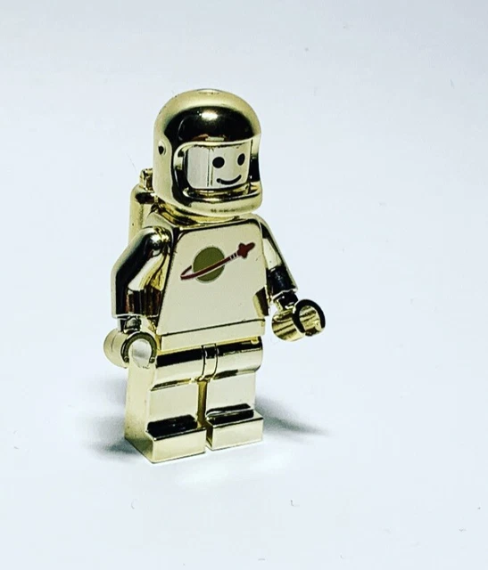 LEGO CHROME GOLD Plated Classic Space Astronaut mini figure RARE New ...