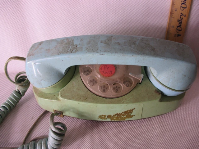 VINTAGE AQUA BLUE Princess Telephone Bell System Western Electric ...