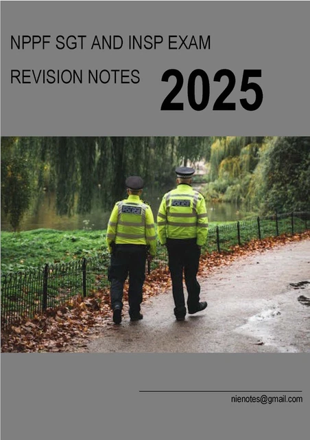 POLICE SGT INSP Promotion NPPF Ospre Exam Revision Crammer Book Notes ...