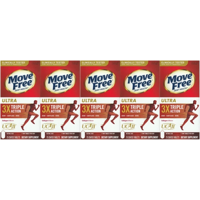 MOVE FREE ULTRA Triple Action Joint Health, 75 Tablets (5 PACK), EU ...