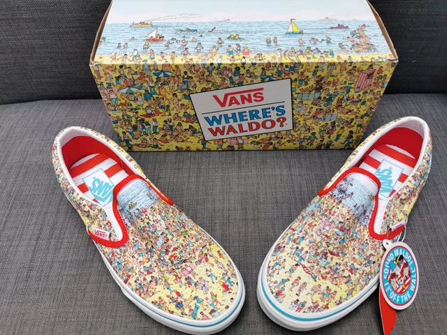 VANS WHERES WALLY - Wheres Waldo Slip On Size Uk 6 Brand New In ...