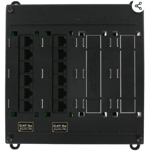 LEVITON 476TM-512 12-PORT CAT 5e Black Patch Panel $58.99 - PicClick