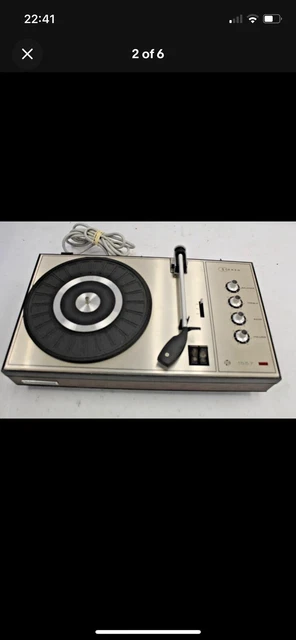 VINTAGE CAMBRIDGE PYE 3 Speed Stereo Record Player 1557, Silver used £ ...