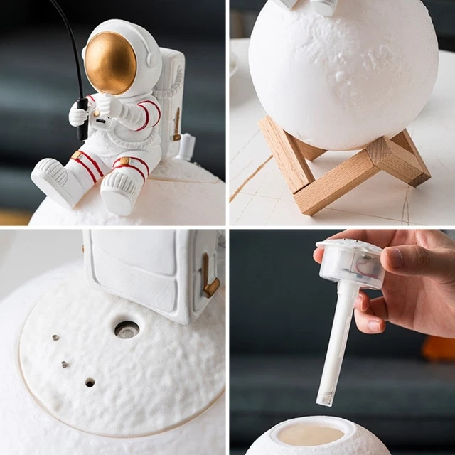 MOON LIGHTS WITH Astronaut Figurines Home Decoration Resin Night Lamp ...