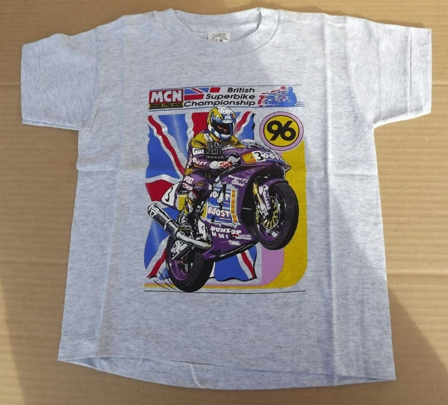 VINTAGE MCN BRITISH Superbikes whitham 1996 Child’s T-shirt 5-6 Years ...