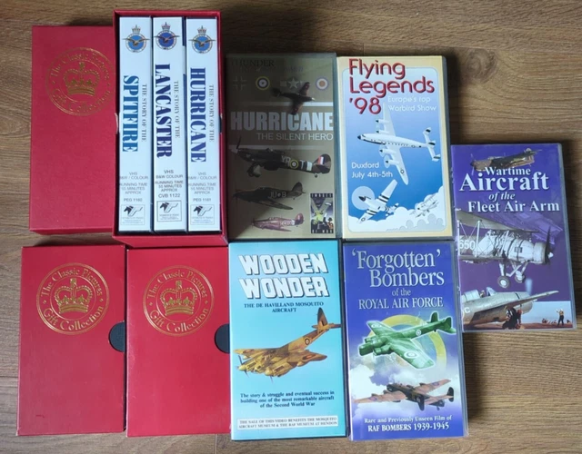 BUNDLE OF WORLD War Aircraft VHS Tapes Story Spitfire Hurricane Video ...