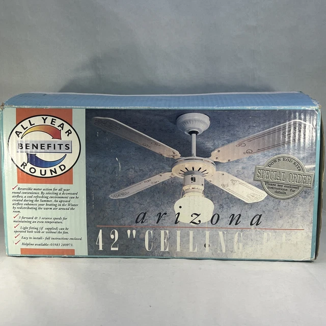 VINTAGE 90S ARIZONA 42” Ceiling Fan With Light new £74.90 - PicClick UK