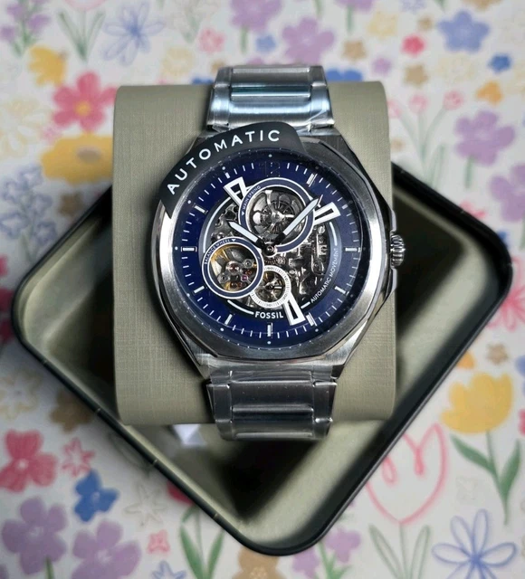 FOSSIL EVANSTON AUTOMATIC Stainless Steel Watch BQ2620 £99.90 - PicClick UK