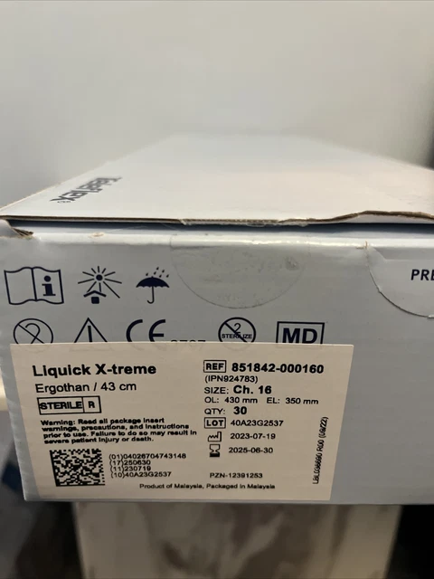 TELEFLEX LIQUICK X-TREME intermittent catheter 43cm Ch 16 Pack Of 30 ...