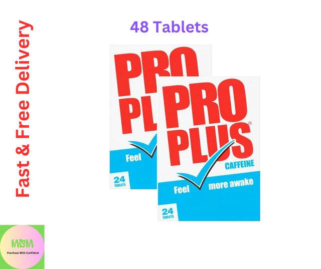 48 PRO PLUS Caffeine Tablets - Stay More Awake Formula £5.95 - PicClick UK
