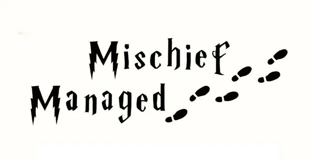 HARRY POTTER MISCHIEF Managed Vinyl Sticker Decal - Laptop / Wall ...