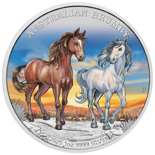 AUSTRALIAN BRUMBY 2025 1oz Silver Coloured Coin - IN HAND $235.00 ...