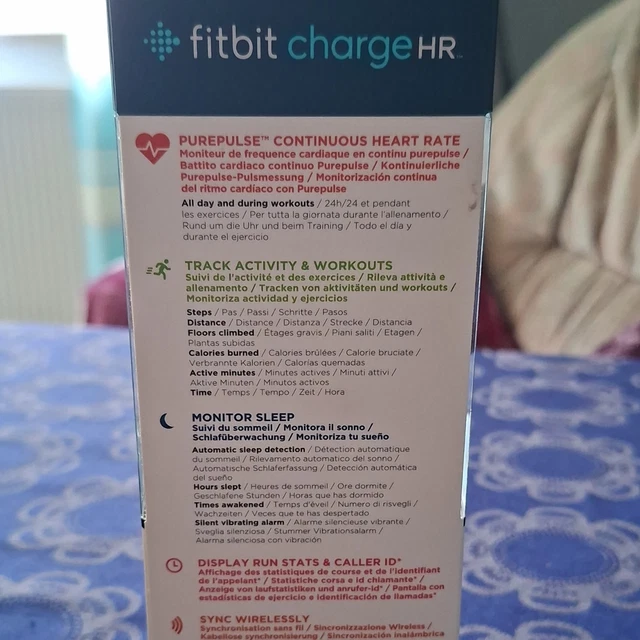 FITBIT CHARGE HR Activity Tracker Herzfrequenz Schritte Kalorien ...