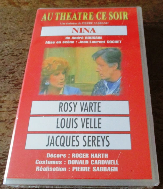 CASSETTE VHS THEATRE NINA (ROSY VARTE, LOUIS VELLE, JACQUES SEREYS ...