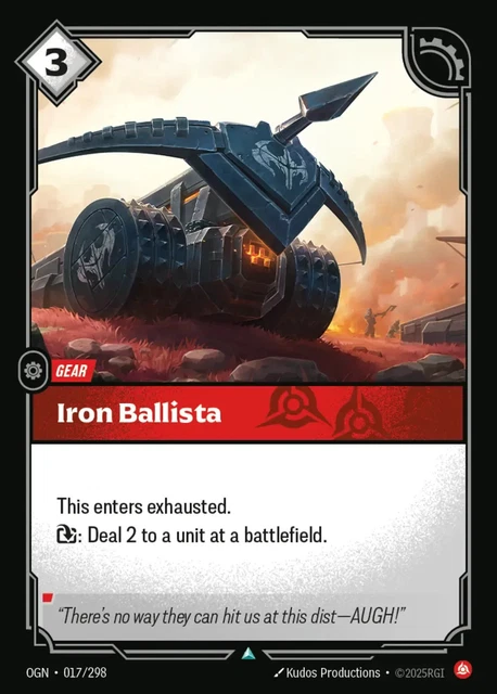 IRON BALLISTA - 017/298 - Origins - Riftbound League Of Legends TCG $2. ...