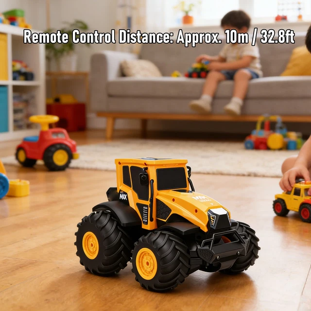 REMOTE CONTROL TRACTOR Toy Kids RC Truck Electric 2.4GHz All Terrain ...