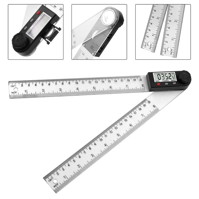 ANGLE RULER METER Protracteur Numérique 0200 mm Goniomètre pour Mesurer ...