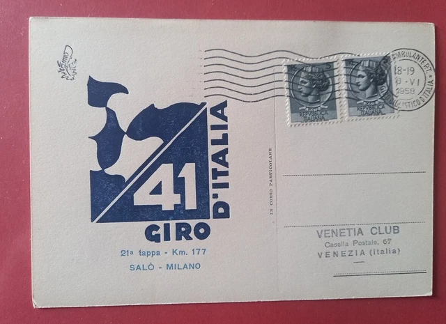 QUARANTUNESIMO GIRO D'ITALIA Ventunesima Tappa Salò Milano EUR 2,00 ...