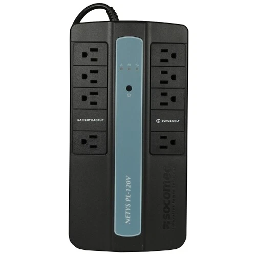SOCOMEC NETYS PL-120V 350VA/210W 8-Outlet UPS with Battery Backup ...