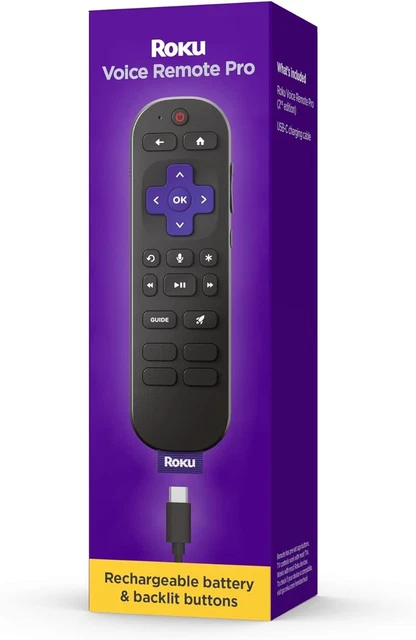 ROKU VOICE REMOTE Pro (2nd Ed.) | Rechargeable TV Remote Control with ...