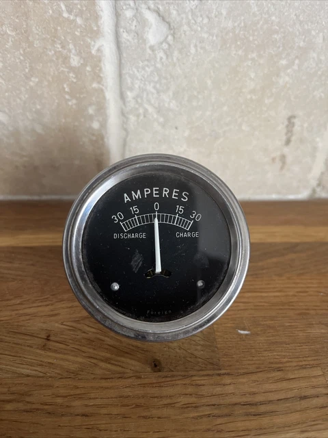 VINTAGE AMP METER old factory industrial Amperes dial New Unused No ...