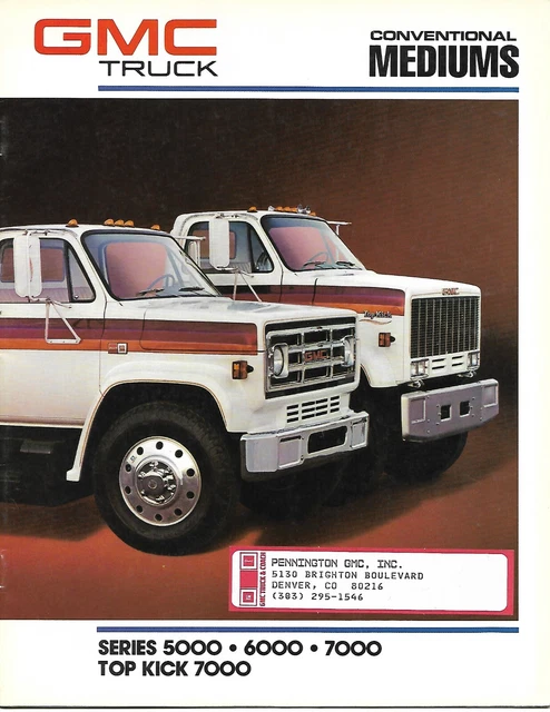 TRUCK BROCHURE - GMC - Series 5000 - Conventional Mediums - c1988 ...