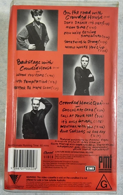CROWDEDHOUSE I LIKE To Watch Rare Vhs Video Tape Split Enz Talking ...