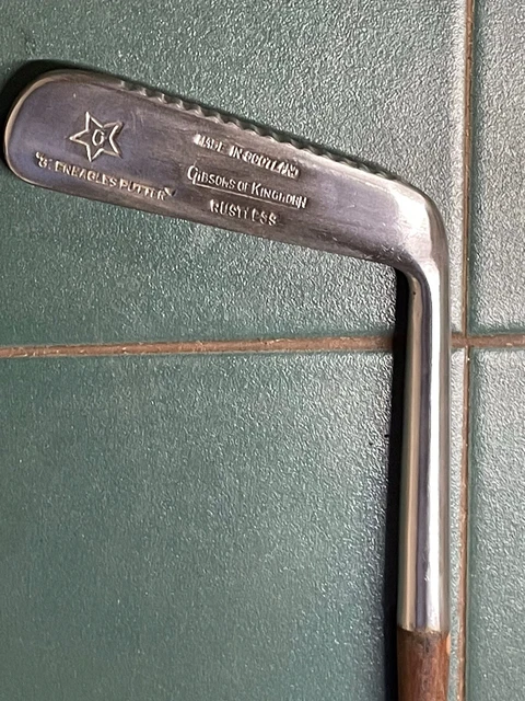 HICKORY GOLF CLUB Rare Gibson Star Gleneagles Putter Long Face/Hosel ...