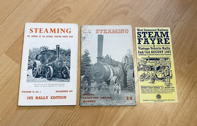 2 VINTAGE STEAMING Steam Traction Engine Club Magazine Journals 1962 ...