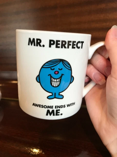 MR MEN MR Perfect Awesome ends in Me Mug, Men's Gift, Blue Mr Men, Cups ...