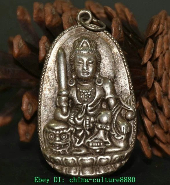 2.5 &VIEUX CUIVRE tibétain épée d'argent Wenju Wenju Guanyin EUR 36,00 - PicClick FR
