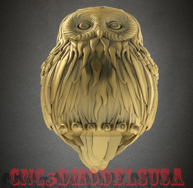 OWL 3D RELIEF model 3d model STL file for cnc router laser & 3d printer £1.24 - PicClick UK