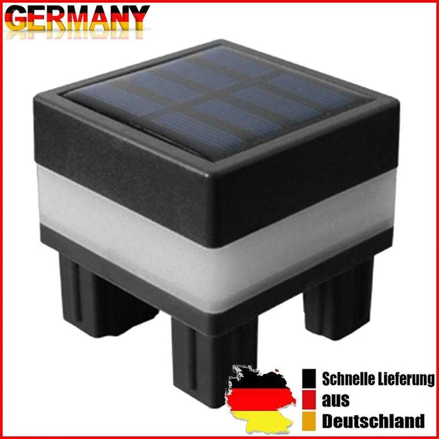 WASSERDICHTE SOLAR-SÄULEN-LICHT-GARTENPFOSTEN-KAPPEN-LED-ZAUN-LAMPE ...